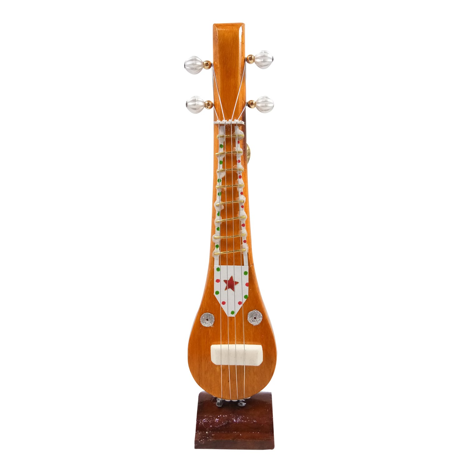 Buy India Meets India Wood Saraswati Maa Handmade Veena for Puja and ...