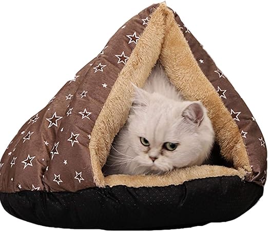 Amazon.com: PJDDP Cat Bed Cuddle Cave Bed Self-Warming Cat Bed Warm ...