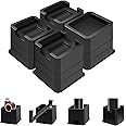 Amazon.com: MYMULIKE Bed Risers, 3 inch Bed Lifts Risers for Casters ...