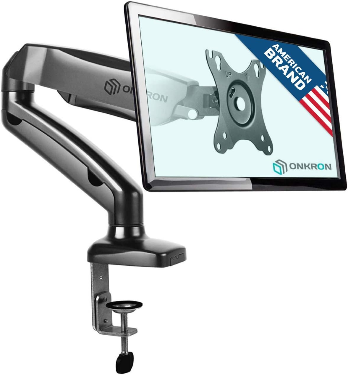 ONKRON Monitor Desk Mount Arm Stand For 13 To 27 Inch: Amazon.co.uk ...