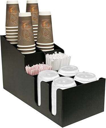 Coffee Cup and Lid Holder Dispenser . Holds up to 4 Size Cups and Lids ...