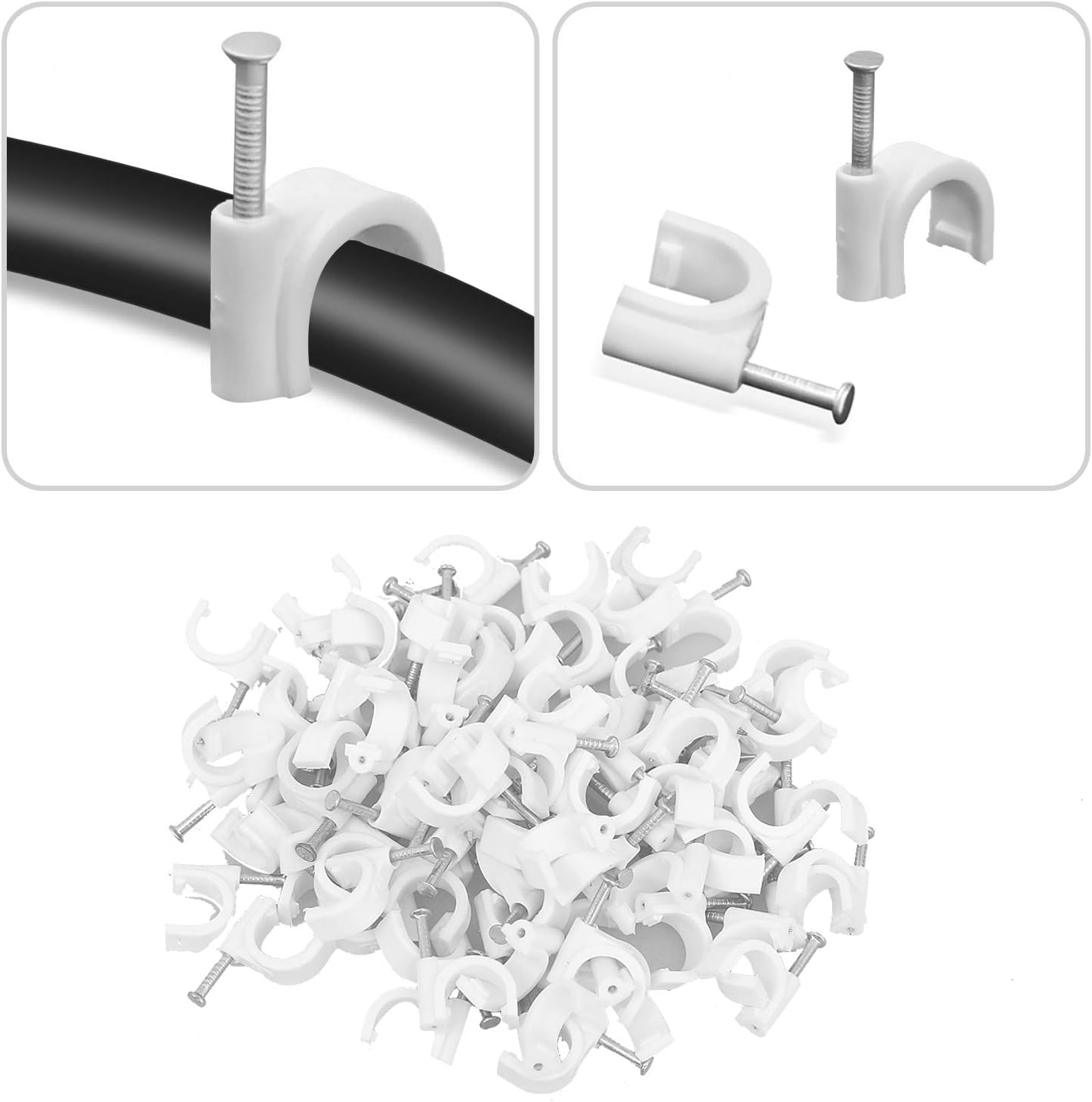 Round Cable Clips,Hoiny Cable Clips Assortment 4mm 6mm 8mm 10mm ...