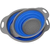 Amazon.com: AUAUY 2 PCS Collapsible Colander Set, Square Silicone ...
