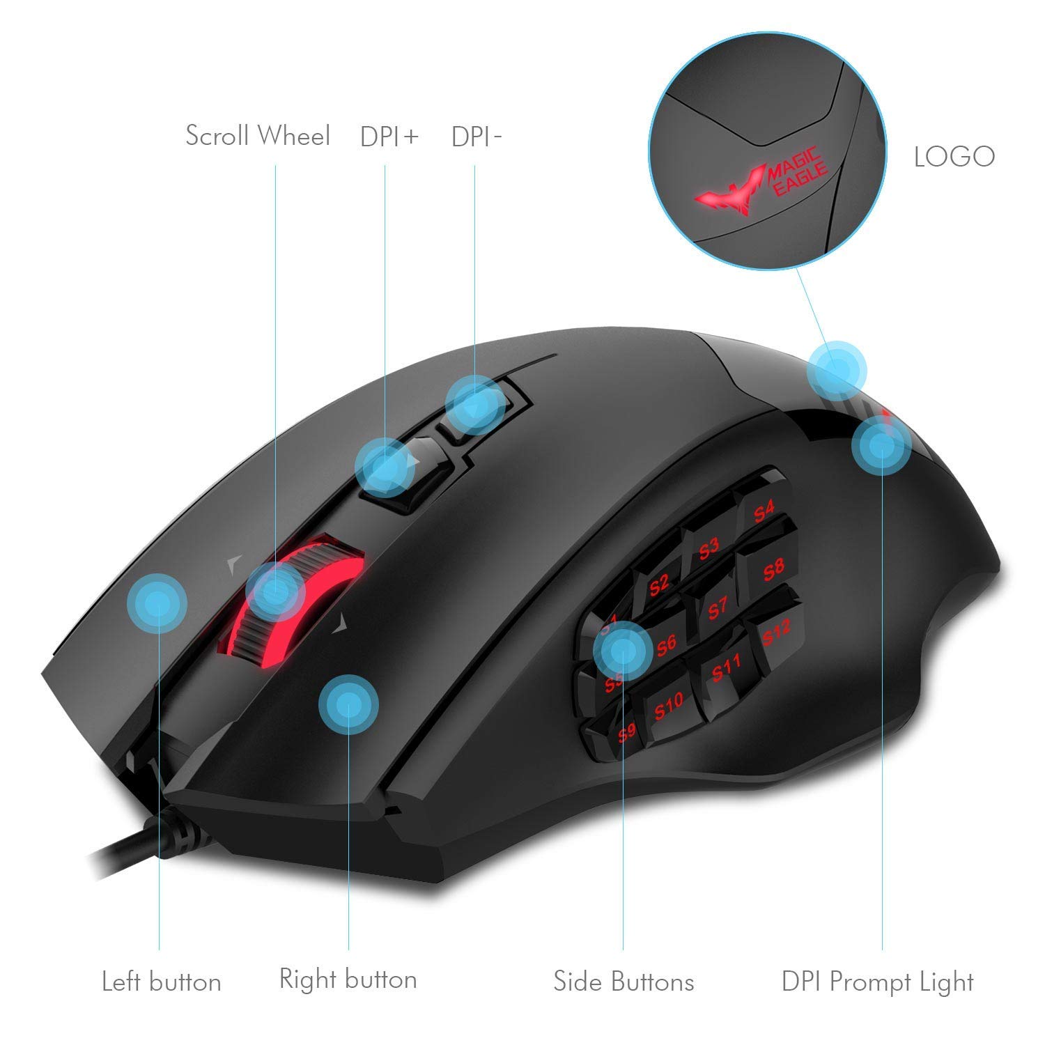 Mua Gamerz GMZ-M2 12000 DPI 19 Programmable Buttons Optical Sensor ...