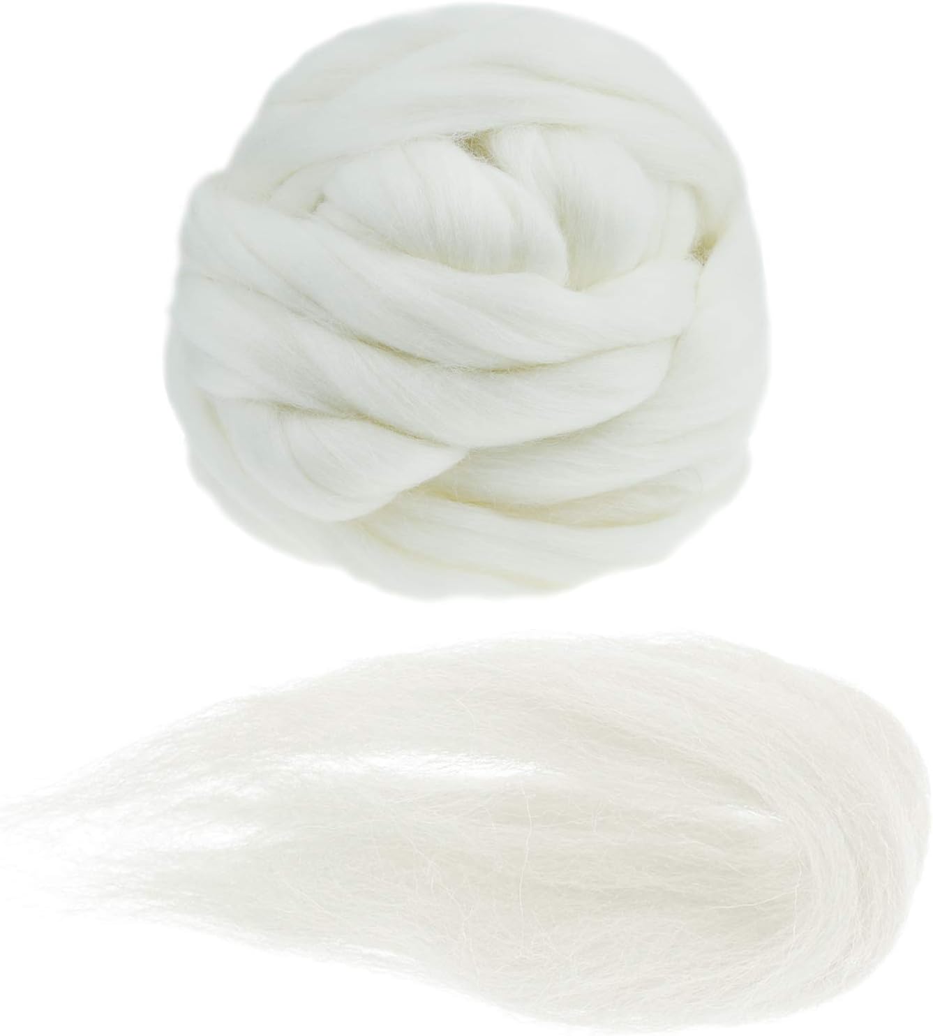 6.7oz Roving Wool for Felting, Natural Fiber Wool Roving Bulk, Hmxpls ...