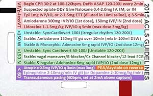Amazon.com: Quick ACLS Card (ACLS Guidelines) AHA ACLS Reference Card ...