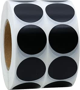 Smart Sticker 1 Inch Round Blank Black Shooting Target Pasters 1,000 ...