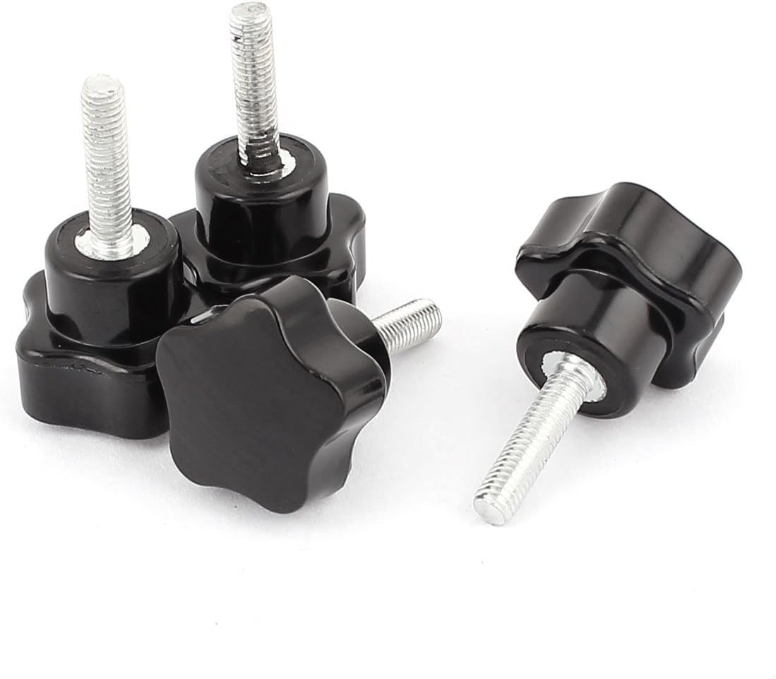 4PCS M5 Gewinde Plastic Head Metallspann Stern-Schrauben auf den Knopf ...