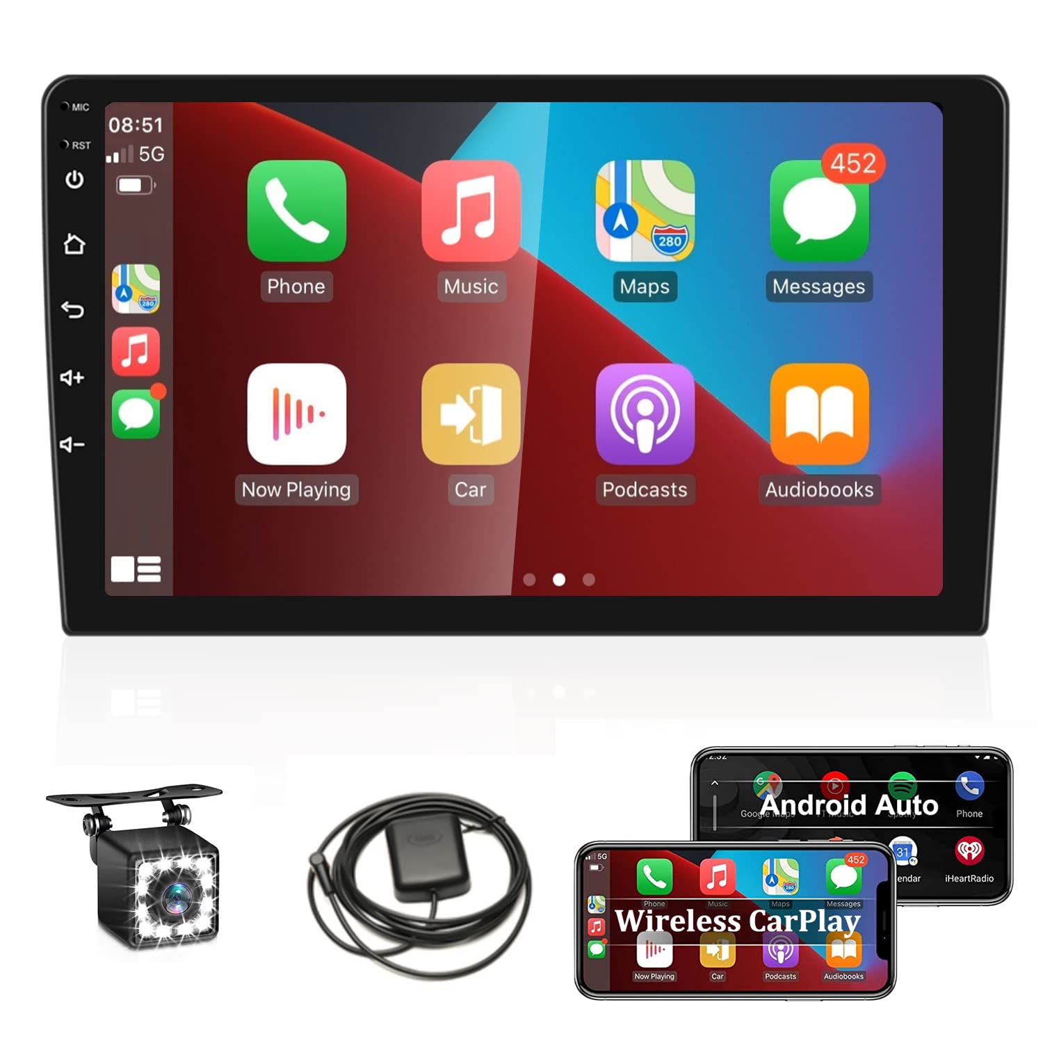 Mua UNITOPSCI 10.1 Inch Android Car Stereo Double Din Wireless Apple ...