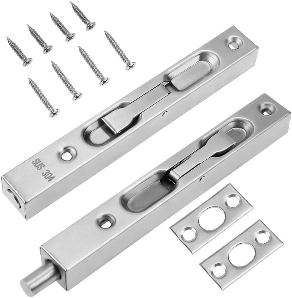 KingYH 2 Stück Türriegel 304 Edelstahl Sicherheitsriegel Gebürstet ...