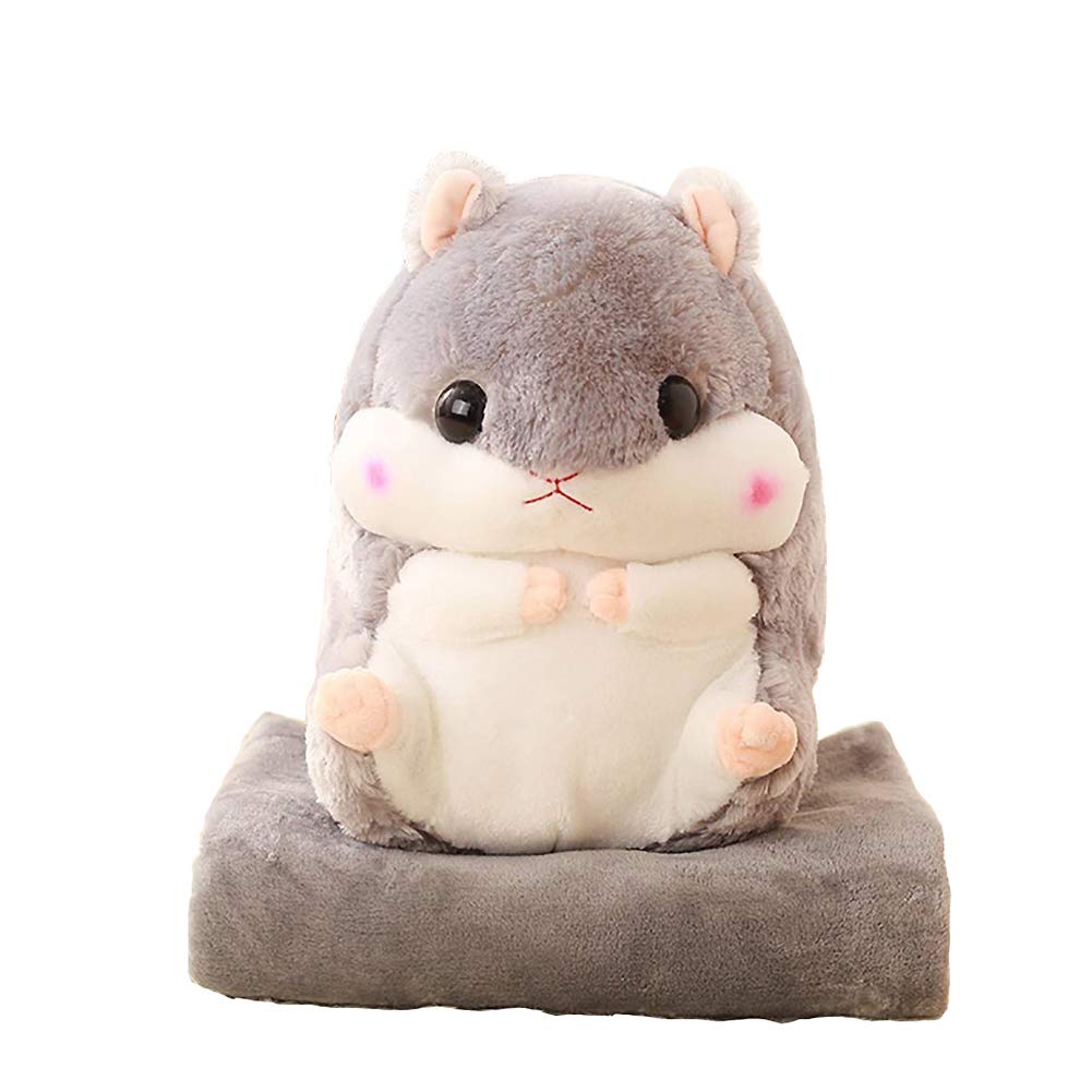 Amazon.com: Baby Blanket Hamster Throw Pillow Plush Stuffed Animal Toy ...