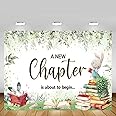 Amazon.com : MEHOFOND Book Themed Baby Shower Backdrop A New Chapter is ...