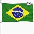 Amazon.com : Brazil Brazilian Flag 3x5 Double Sided Outdoor Heavy Duty ...