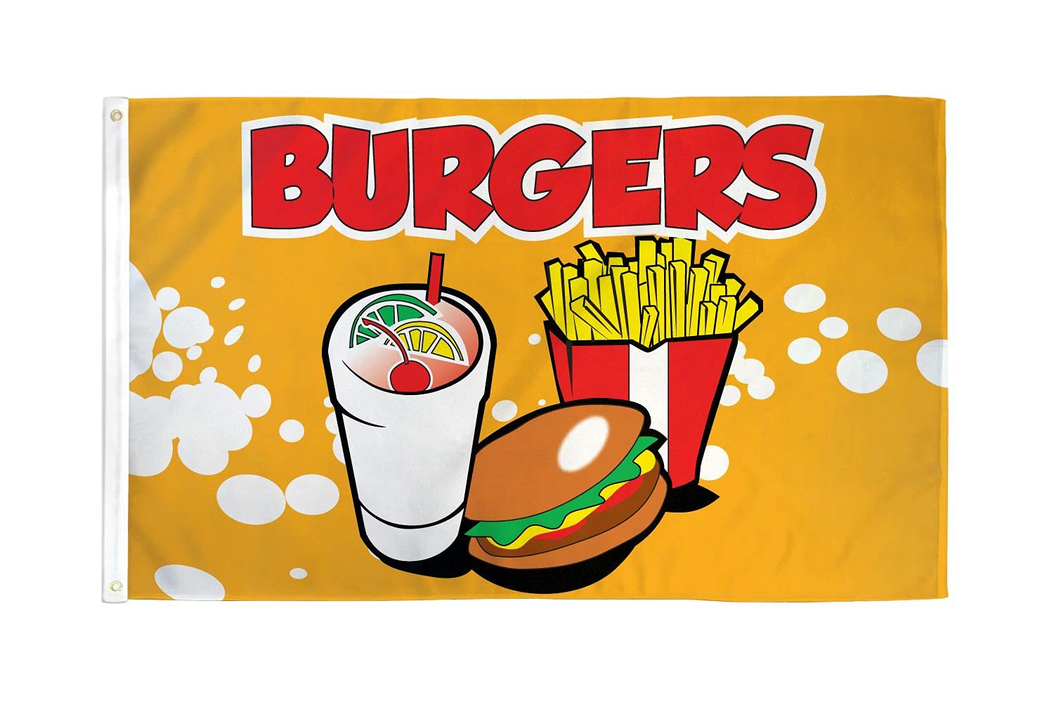 AZ FLAG - Burgers Flag - 3x5 Ft - 100D Polyester Hamburger Banner with ...