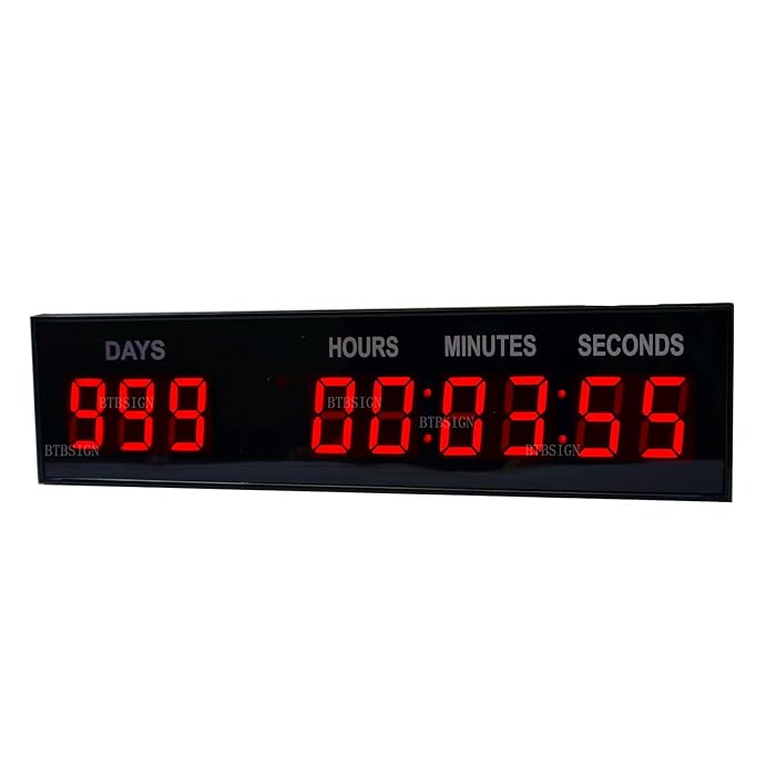 Buy BTBSIGN 1.8'' LED Large Digital Countdown Clock Event Timer with Remote and Buttons Online ...