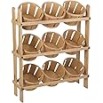 Amazon.com: Displays2go Tiered Wooden Display, Floor Standing, 9 ...