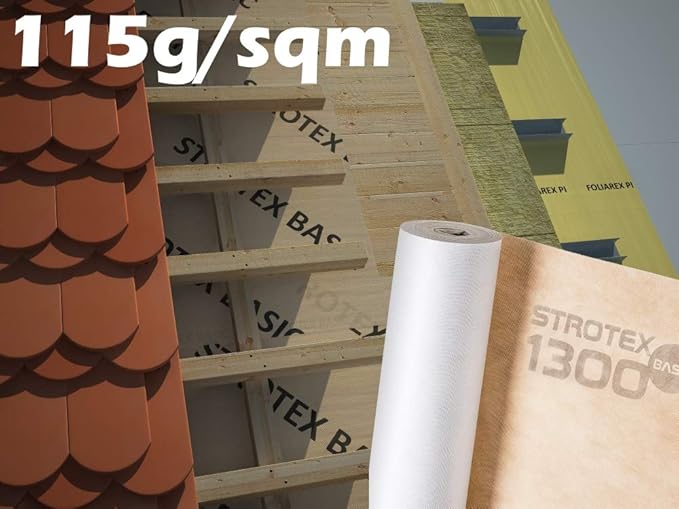 Roof/Sarking Membrane Underlay Sheet Strotex 1300 Basic 1 to 3 Rolls ...