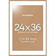 Amazon.com - Homeforia 24x36 Poster Frame Wood, High End Natural Oak 24 ...