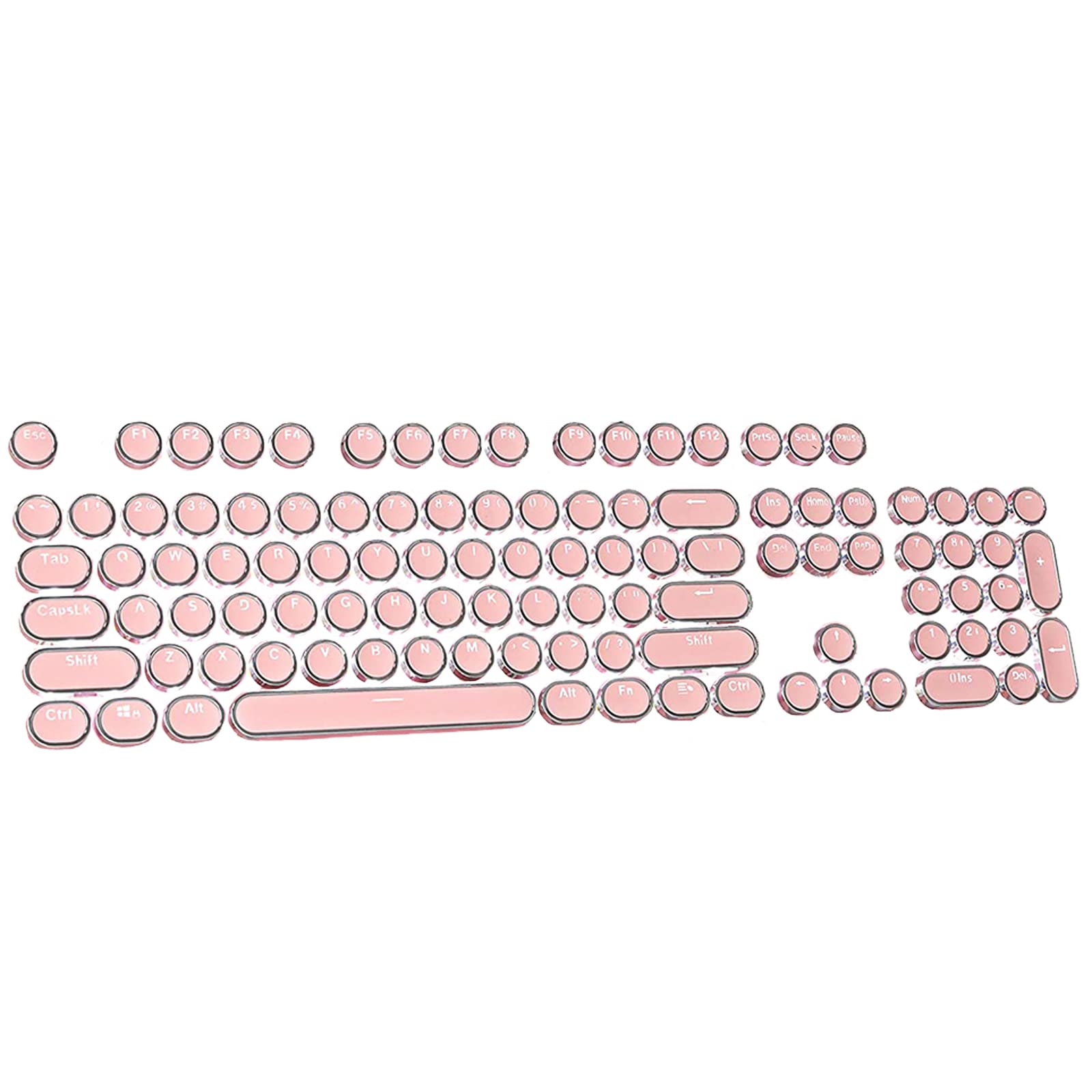Mua Pink Keycaps for Gaming Keyboard, Round Keycaps for Typewriter ...