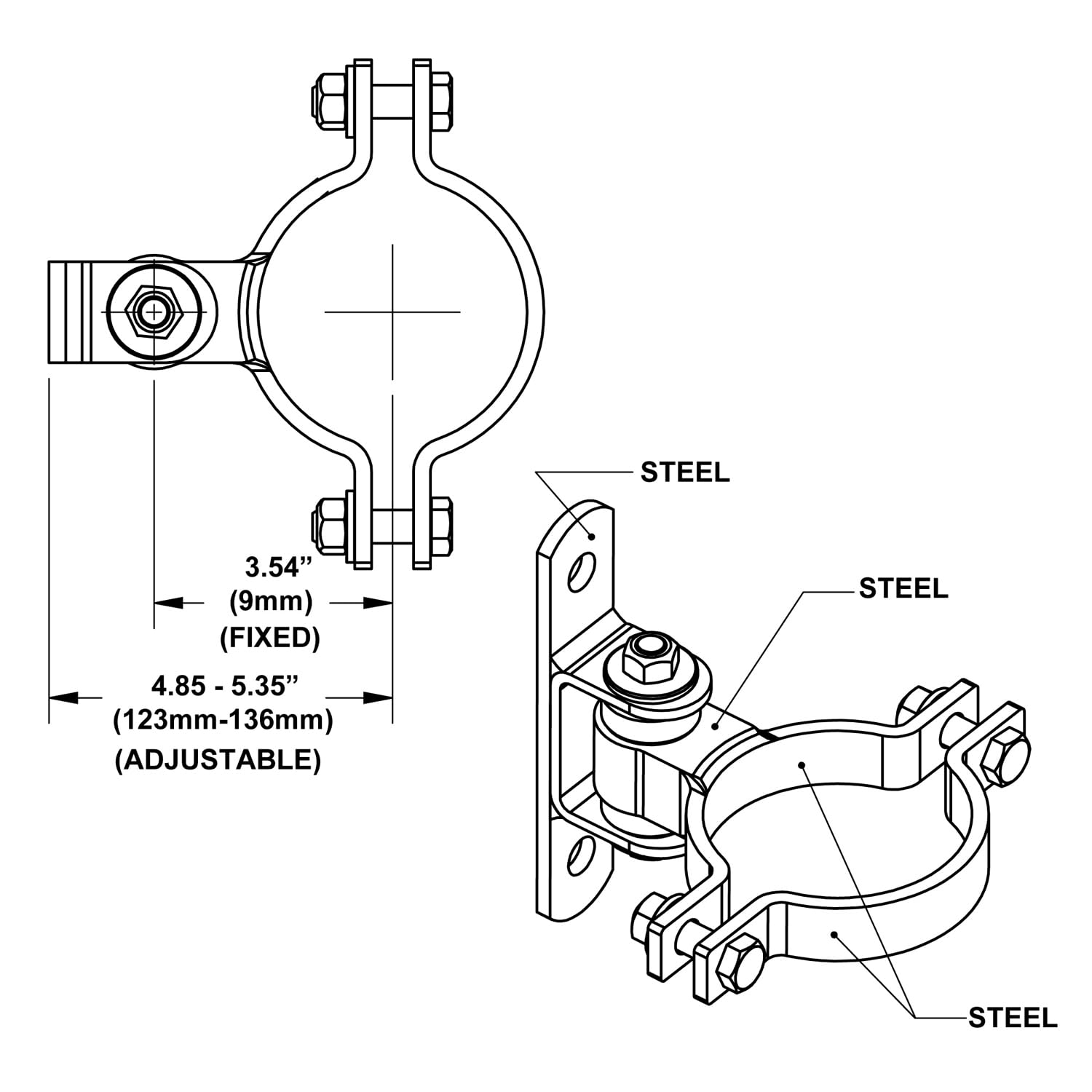 Mua Heavy Duty 4" Round Bolt-On Sealed Bearing Industrial Metal Gate ...