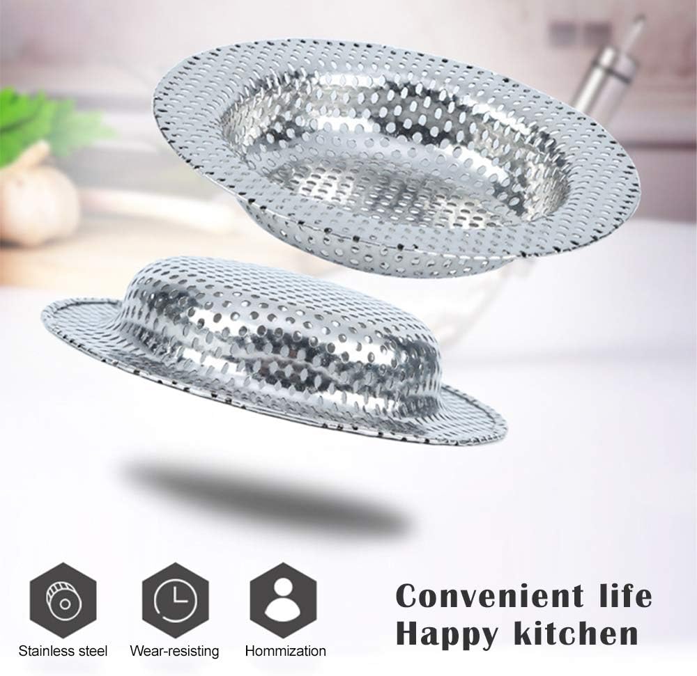 Sink Plug Cover, 2 sink strainer Shower Drain Cover Hair Stopper Metal ...