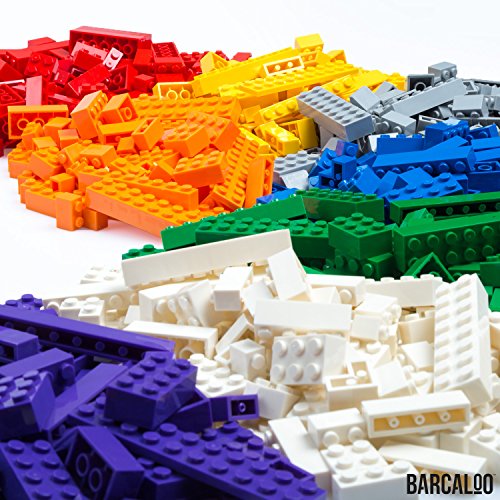 Barcaloo 1000 Piece Building Bricks Set- 10 Classic Colors Guaranteed ...