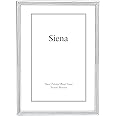Amazon.com - Siena Flat Double Border Plain Silver Picture Frame ...