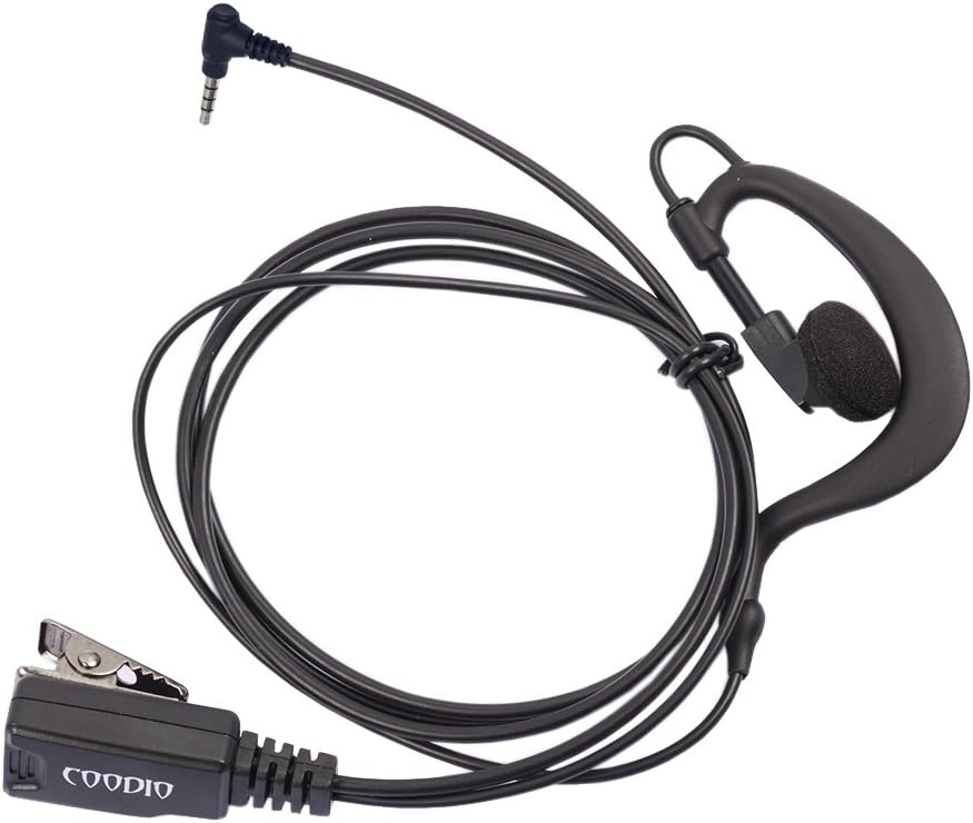 Coodio Yaesu Radio Cuffia a Forma di G Microfono con Auricolare Headset ...