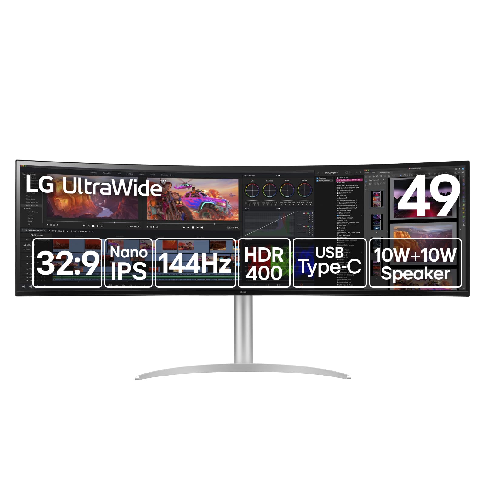 Mua LG Monitor Display 49WQ95C-W 49 inch Curved Ultra-Wide (5120 x 1440) / Nano IPS Anti-Glare ...