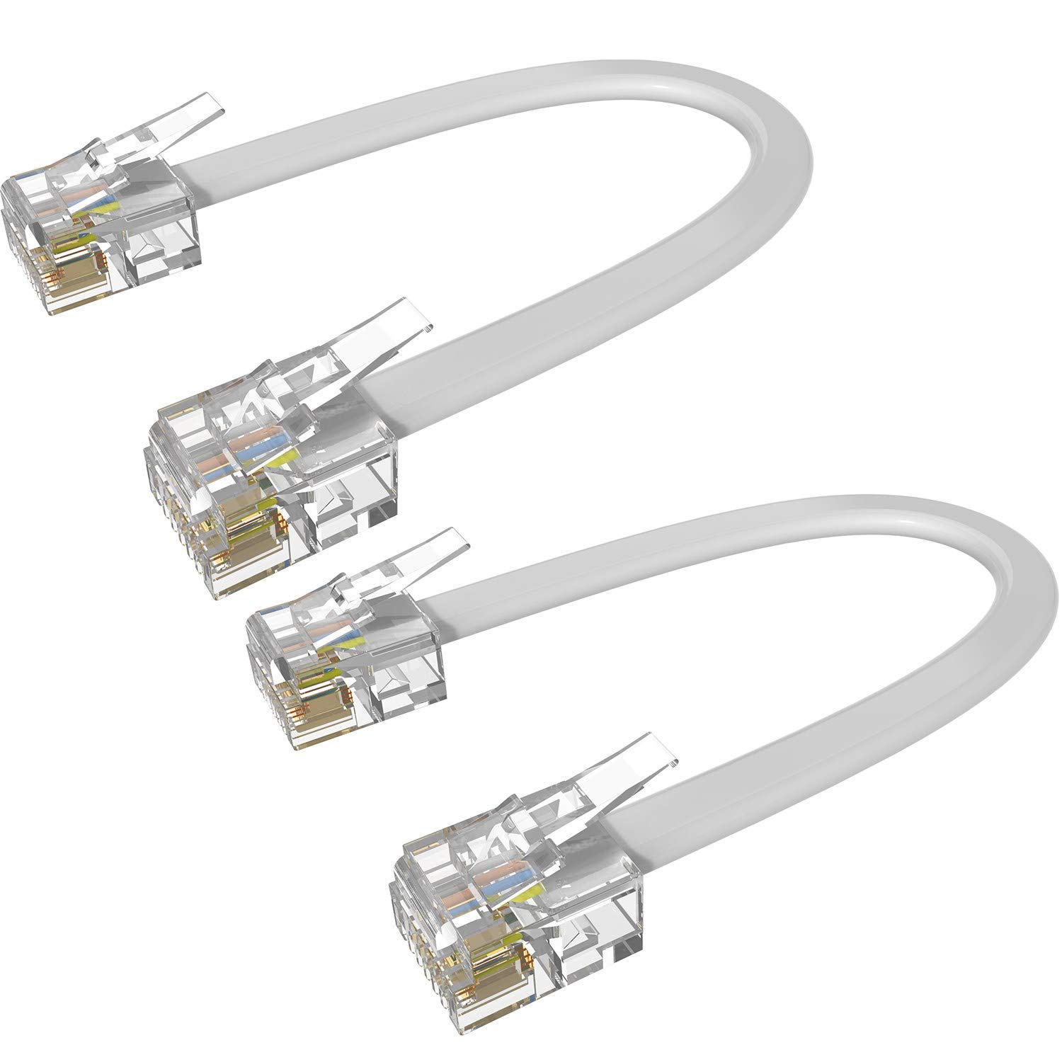 Mua RFAdapter Short Phone Cord, 2 Pack 3 inch RJ11 6P4C Male to Male ...
