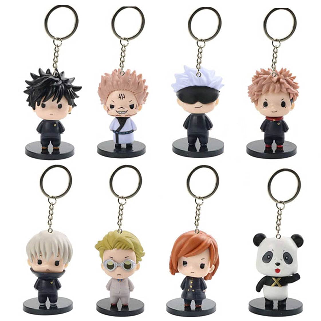 Buy 8 PCS Jujutsu Kaisen Keychain Gojo Satoru Yuji Itadori Nobara ...