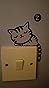 Ahaccw(TM) Cat Nap Pet Light Switch Funny Wall Decal Vinyl Sticker ...