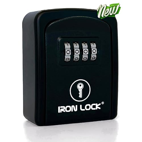 Iron Lock® - Wall Mount Key Lock Box with 4-Digit Combination ...