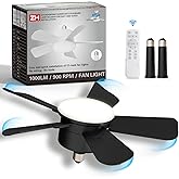 Minmup 17" Socket Fan Light with Remote and 2 Socket Extenders ...