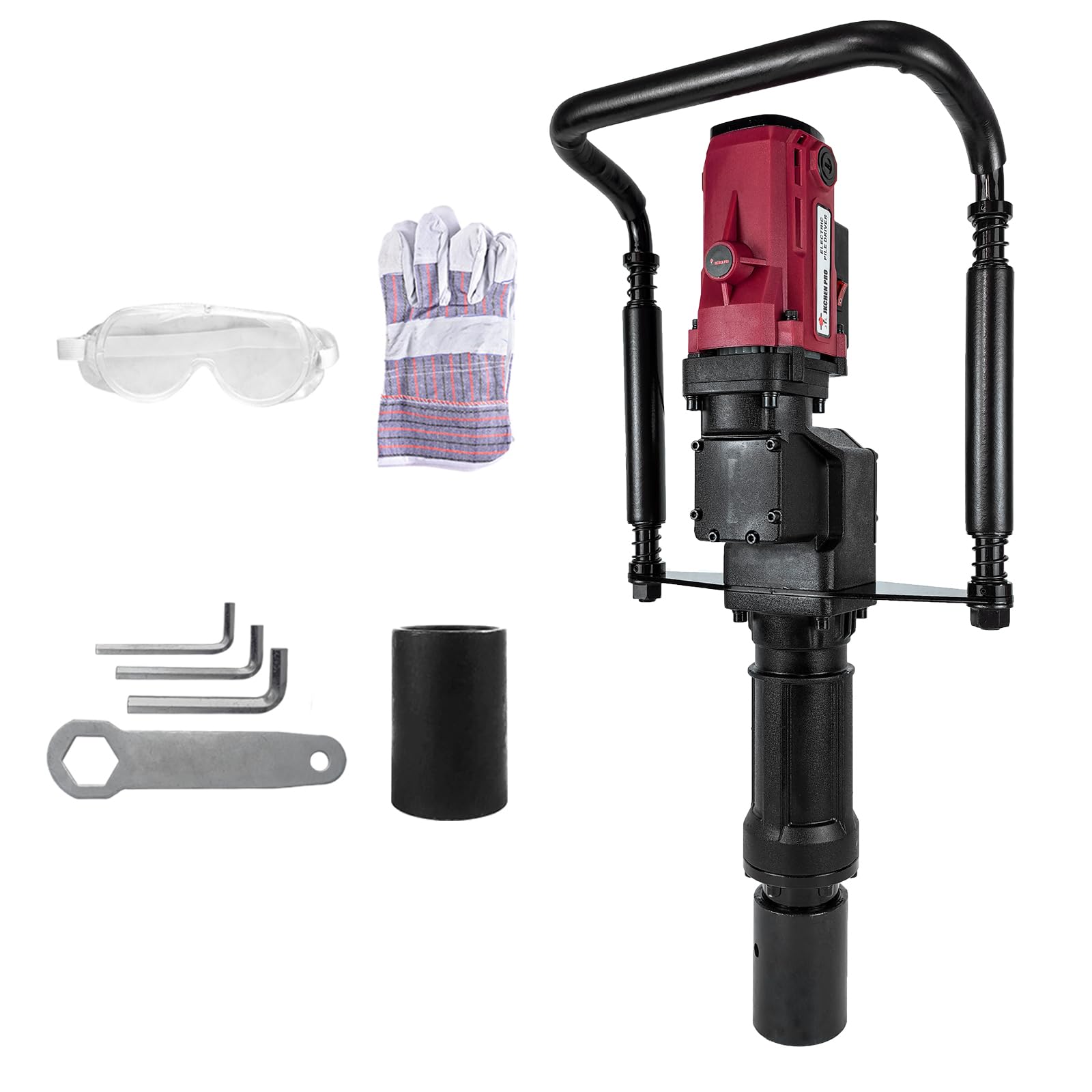 Electric Pile Driver Hammer - JKCHENPRO 2200W Electric T Post Driver ...