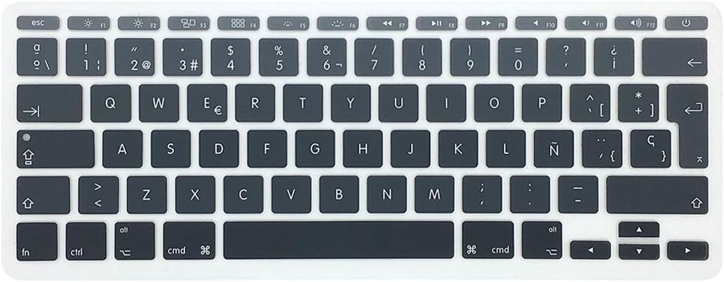MMDW Spanish QWERTY ISO Keyboard Cover Protector for Macbook 11″11.6 ...