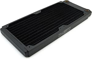 Amazon.com: XSPC TX240 Ultra Thin Radiator, 120mm x 2, Dual Fan, Black ...
