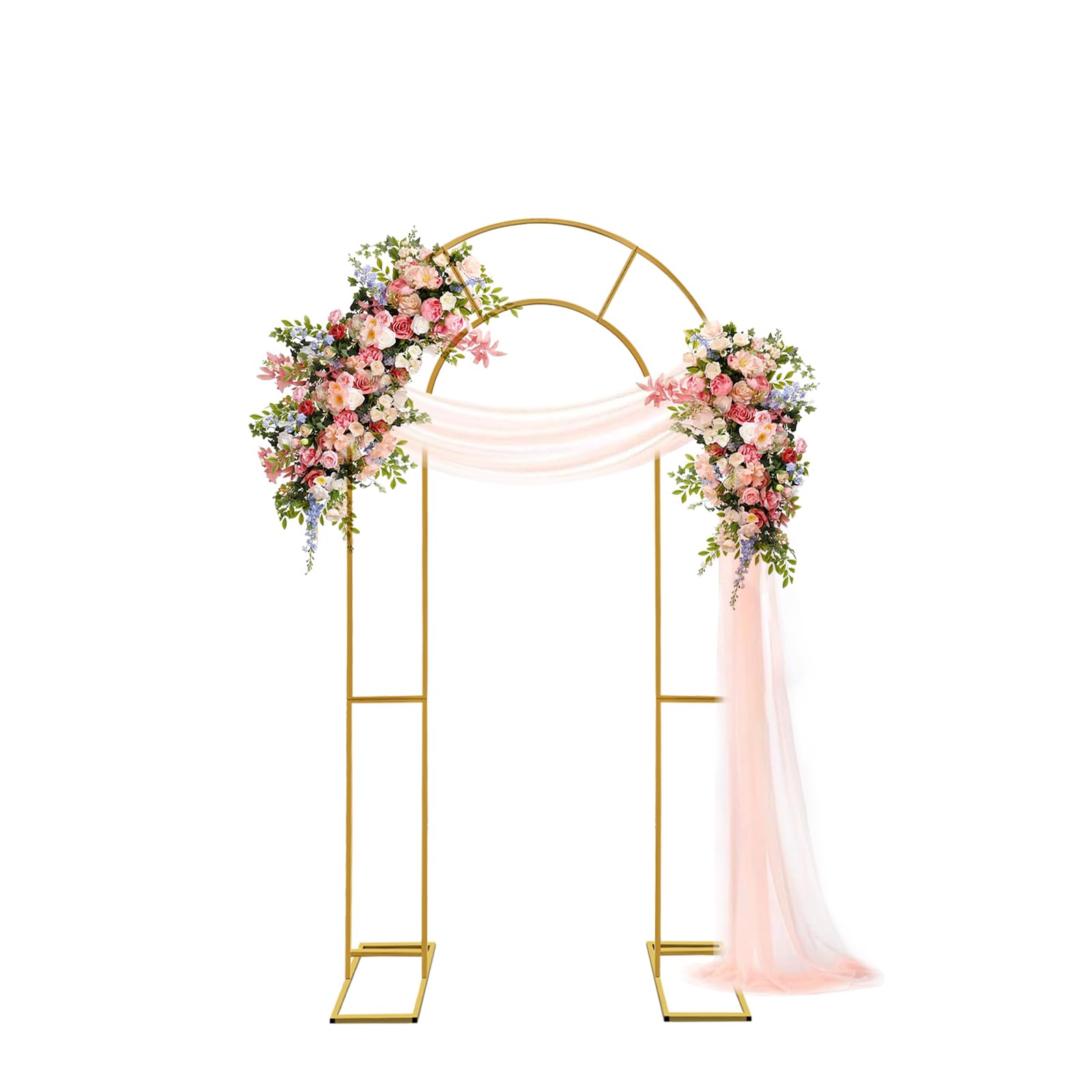 ZpigToor 5FT Double Arch Backdrop Stand Metal Open Arch Backdrop Frame ...