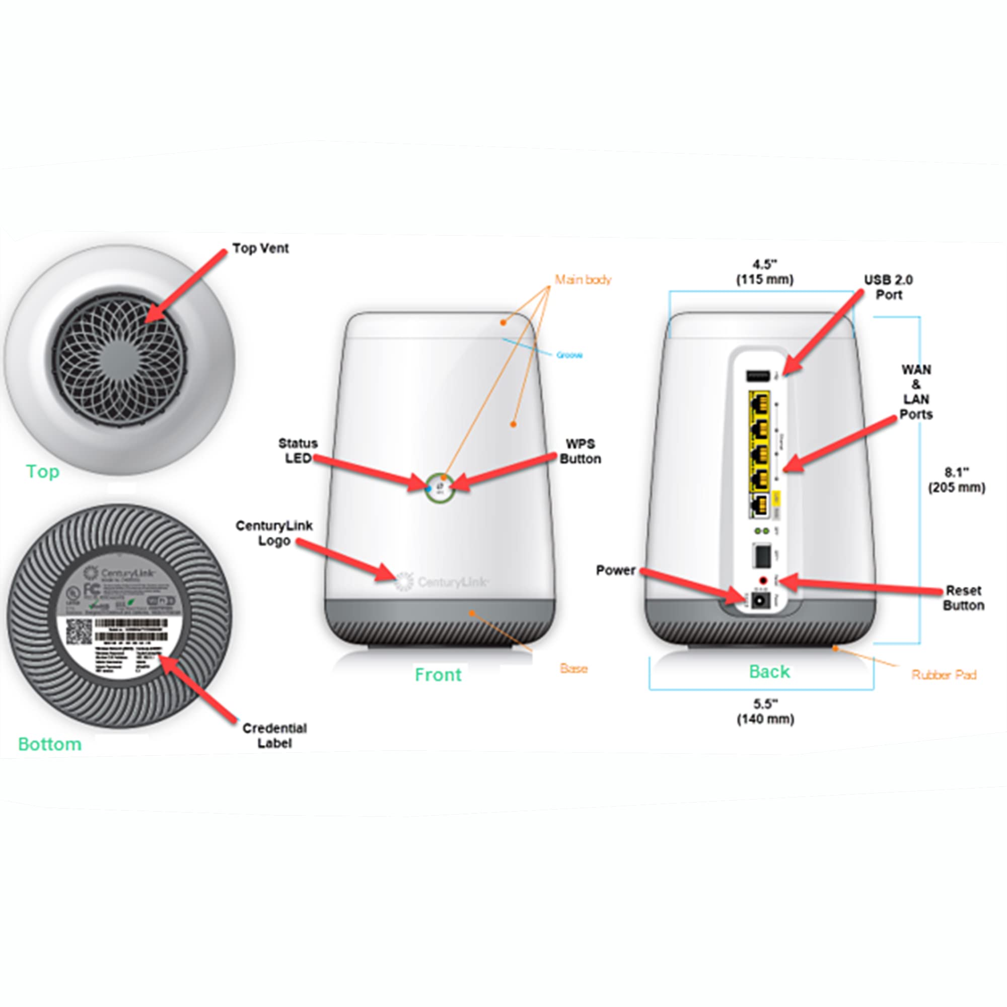 Mua CenturyLink C4000XG Gigabit Fiber WiFi Modem Router (Renewed) trên ...