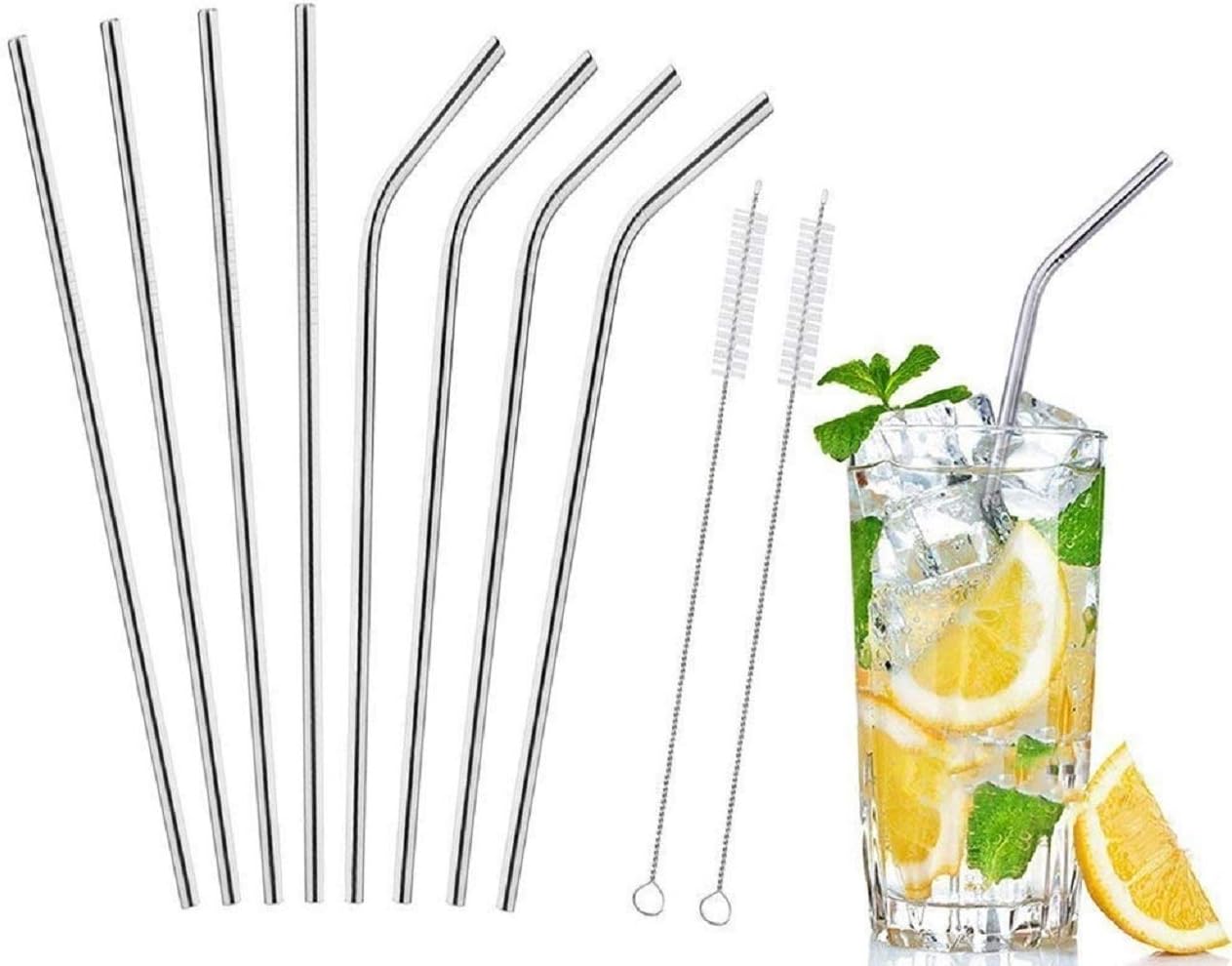 Stainless Steel Straws Metal Straws Metal Drinking Straws FDA-Approved ...