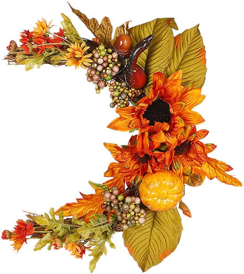 Hetangyuese Corona artificial para el día de Acción de Gracias, girasol ...