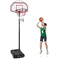 Amazon.com: Goplus Portable Basketball Hoop, 6.4-8.7 FT Height ...