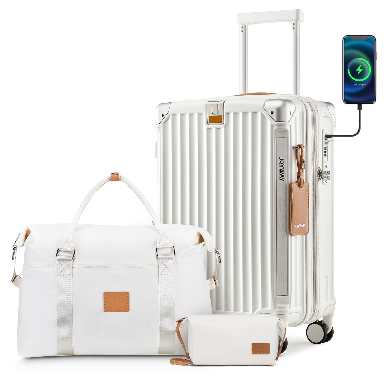 Joyway 20in Carry On Luggage with Cup Holder and USB Port, 20% ...