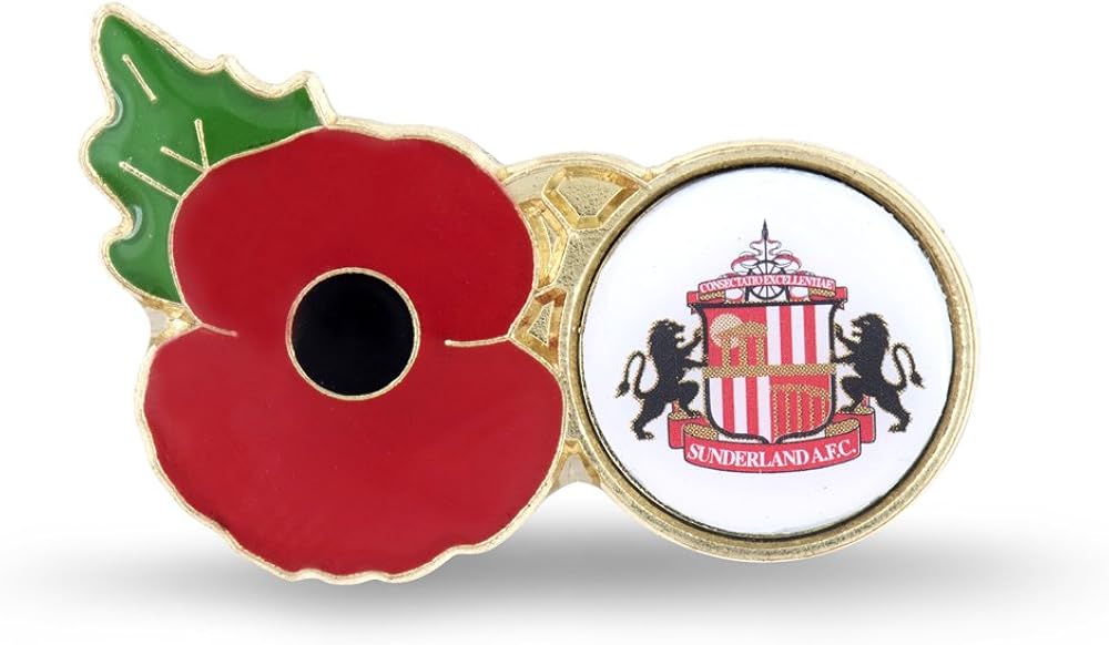 The Royal British Legion Sunderland AFC Poppy Lapel Pin: Amazon.co.uk ...