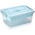 Amazon.com: BTSKY Stack & Carry Box, Clear Plastic Storage Container ...