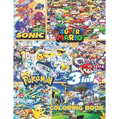 JUMBO Coloring Book with Sonic, Mario, and Pokemon - Nepal | Ubuy