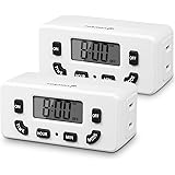 Amazon.com: [2 Pack] NEARPOW Digital Timer For Lamp With Dual Outlets, Programmable Timer In ...