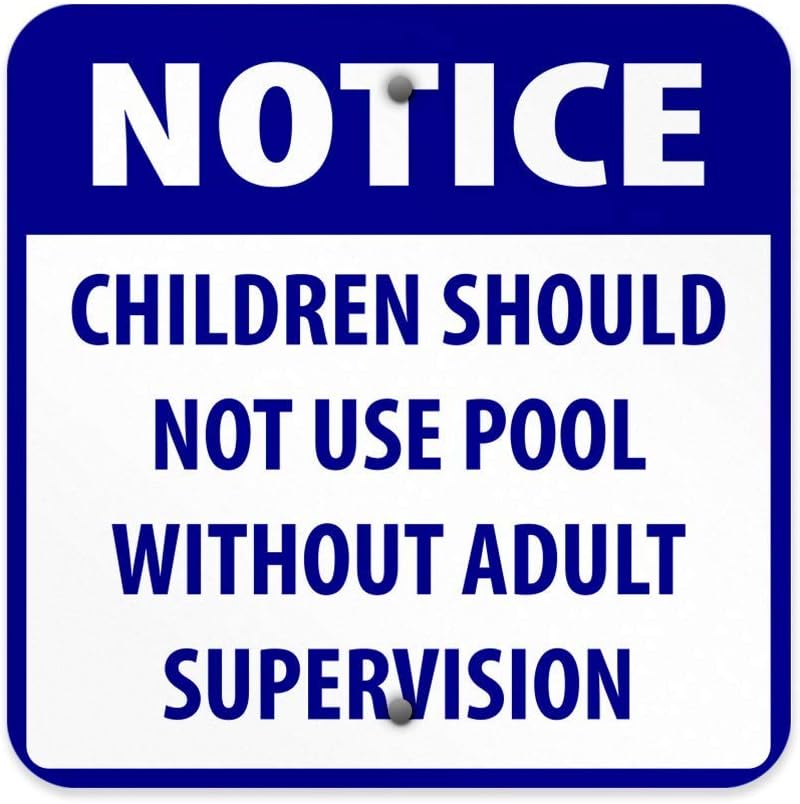 TammieLove - Letrero de Metal con Texto en inglés Children Use Pool ...