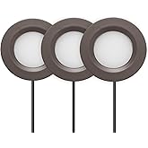 GETINLIGHT 2.75" Wide 3000K Dimmable LED Puck Lights Kit, Plug-in Installation with recessed or ...