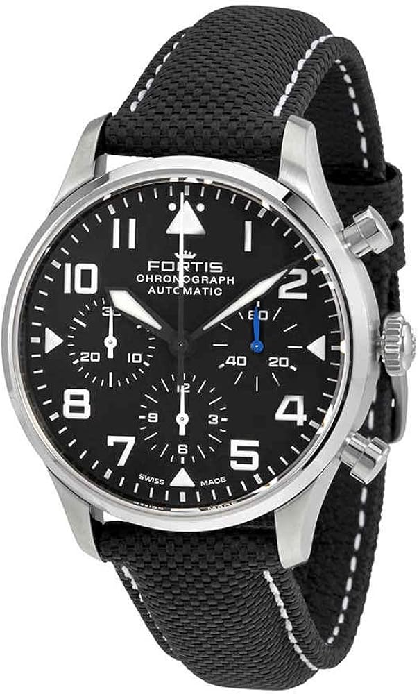 Amazon.com: Fortis Aviatis Pilot Classic Chronograph 41mm Swiss ...